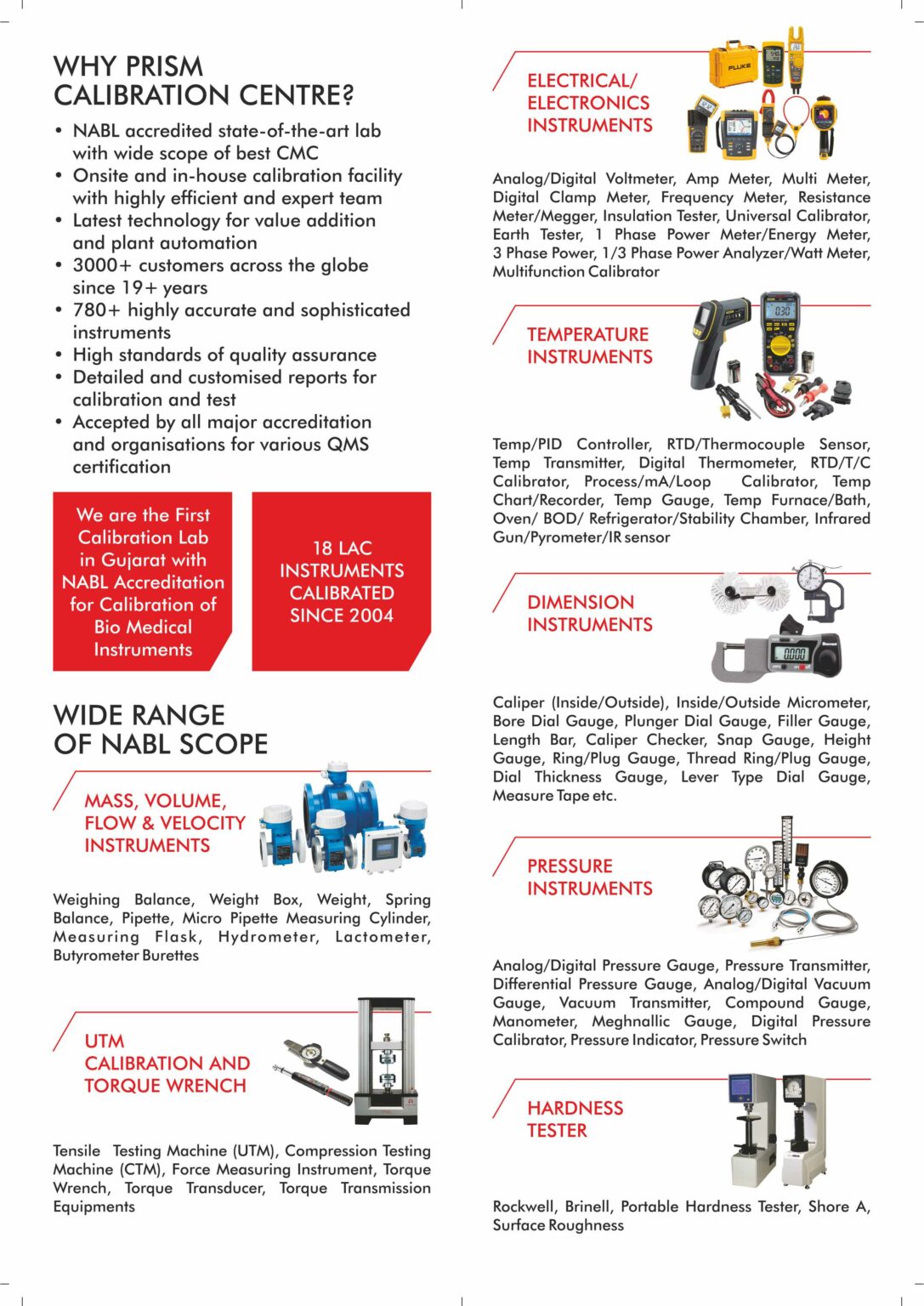 About us - Prism Calibration Centre