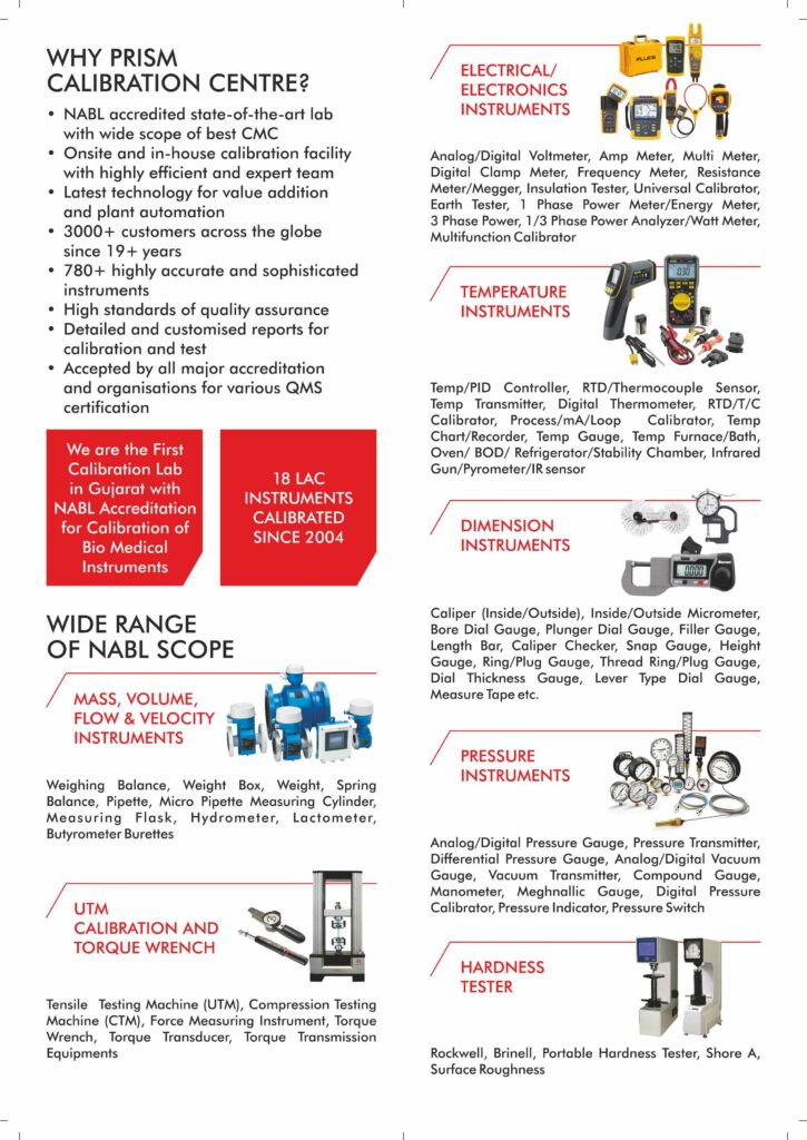 About us - Prism Calibration Centre